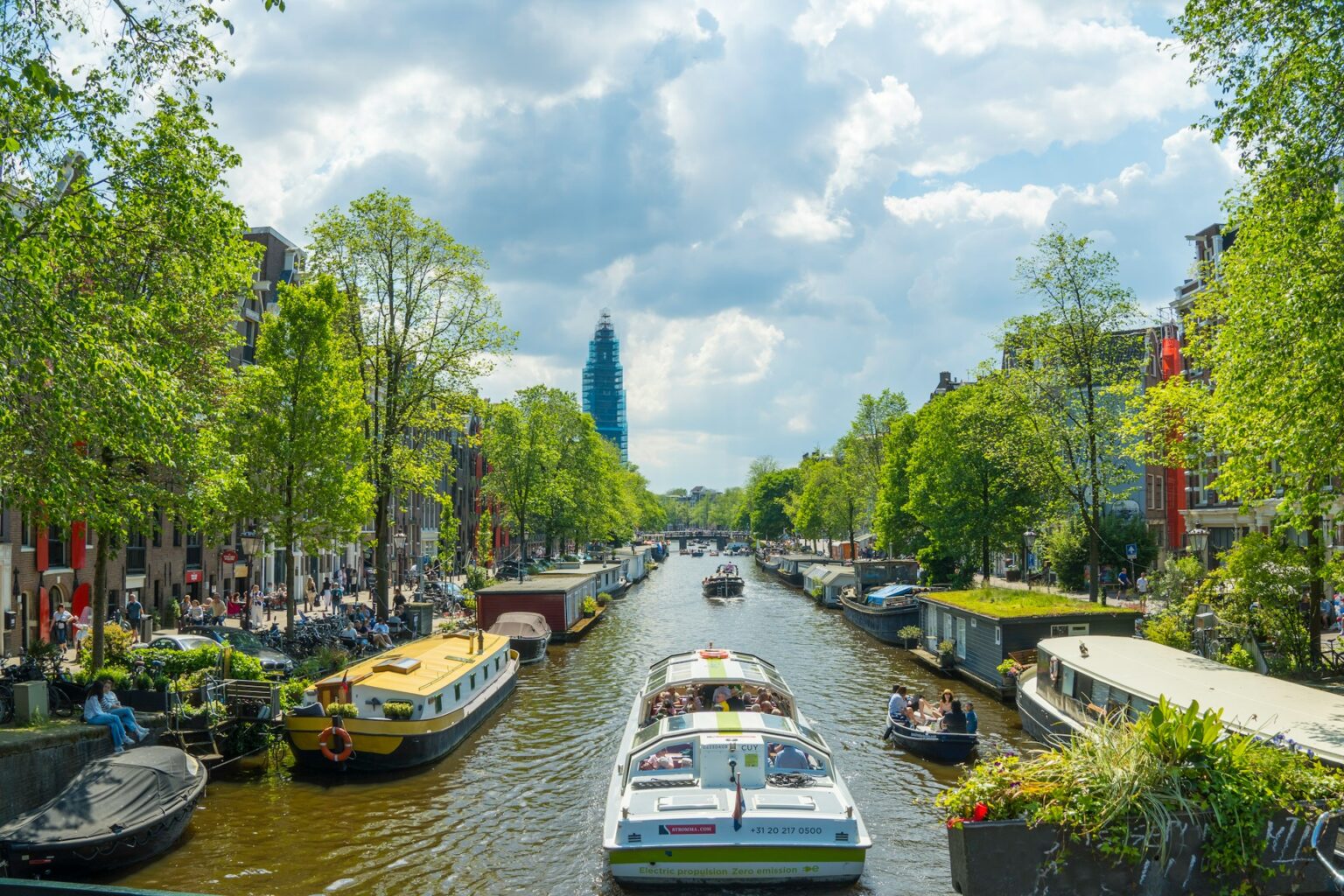 The Prinsengracht Canal in Amsterdam